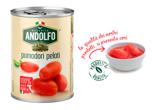 Peeled tomatoes – 400 gr. | Vesuvio Street Food
